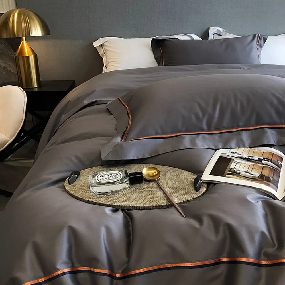 Embroidered Multi Line Baratta Duvet Set