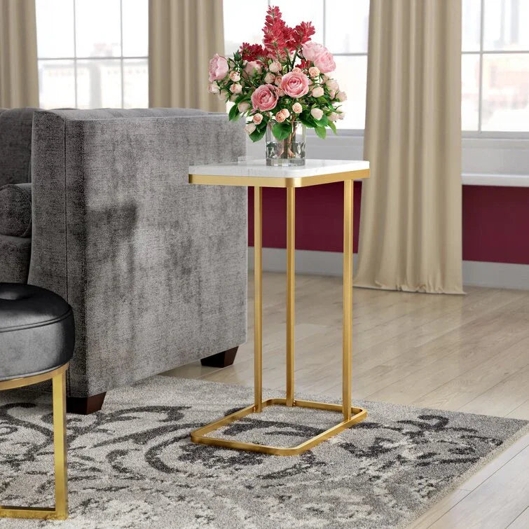 C Shape Golden End Table