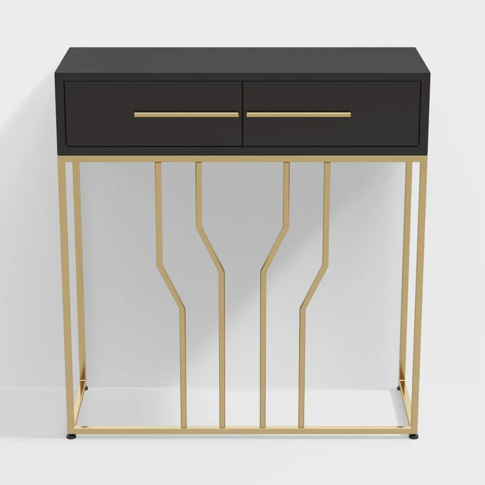 Modern Narrow Console Table with Storage Entryway Table with Drawers