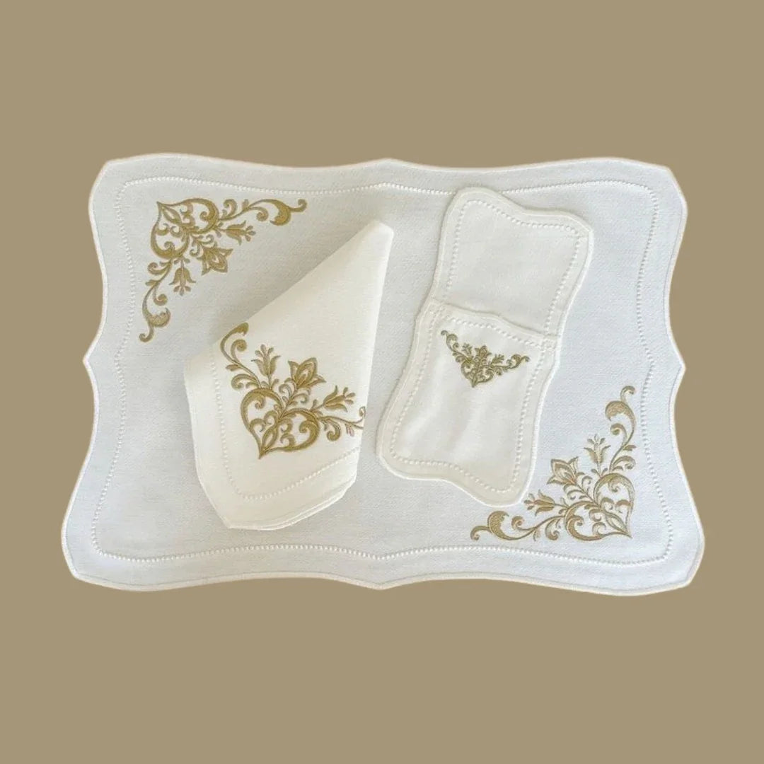 Motif Embroidered Table Mats