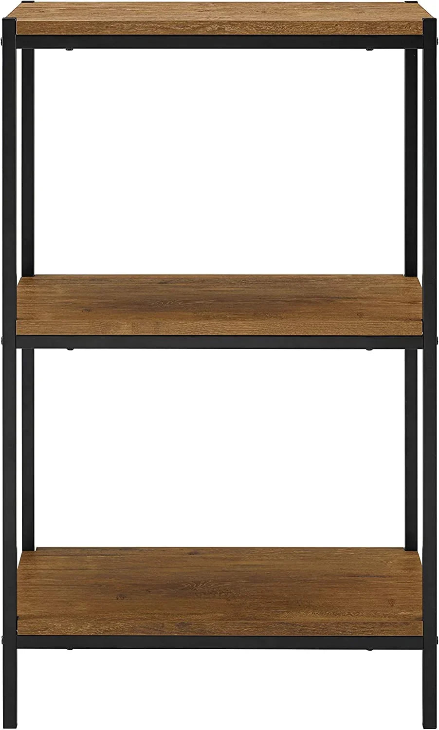 3 Tier Bookshelf Rustic Industrial Bookcase with Modern Open Shelves