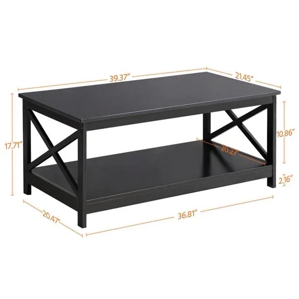 X-Design center Table with Side Table Black